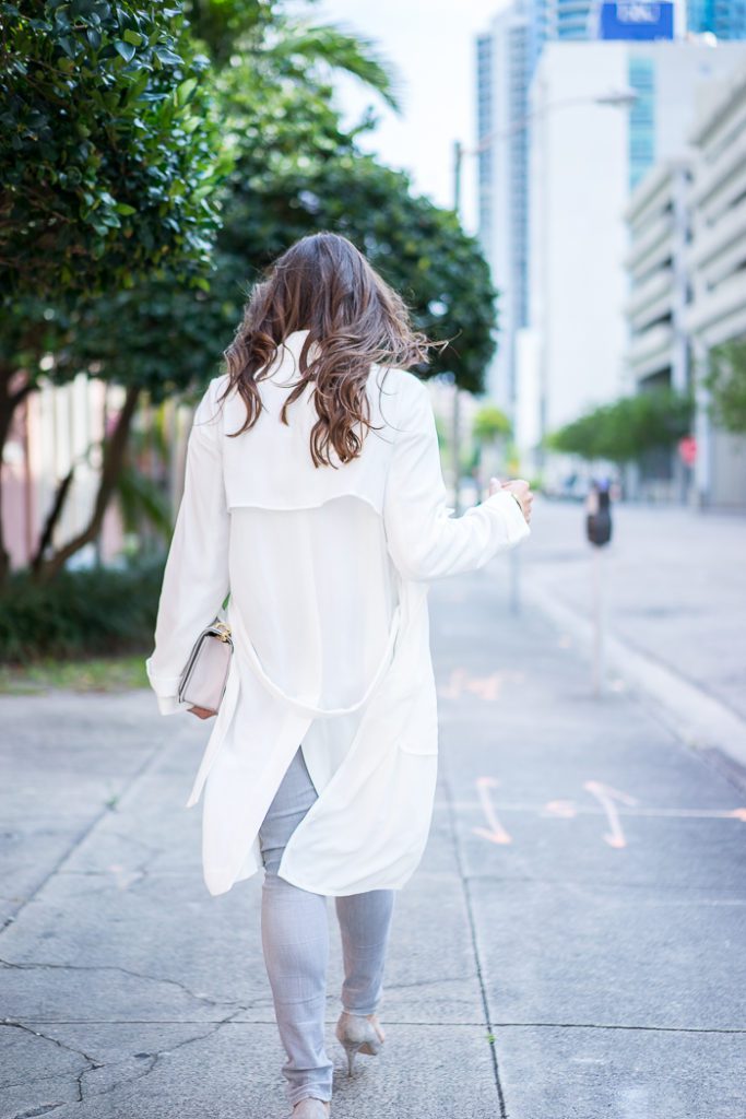 White Trench Coat for Spring - A Glam Lifestyle